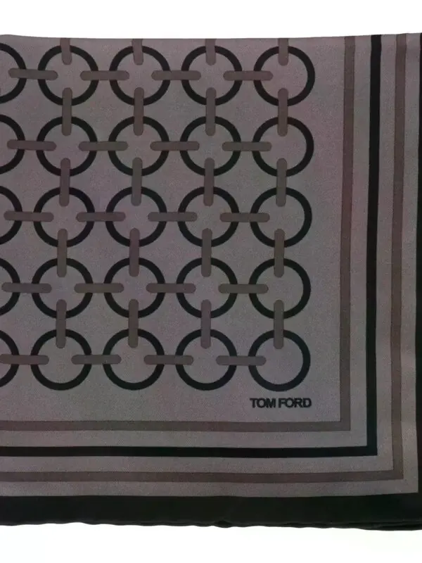 TOM FORD Chain-link-print Pocket Square