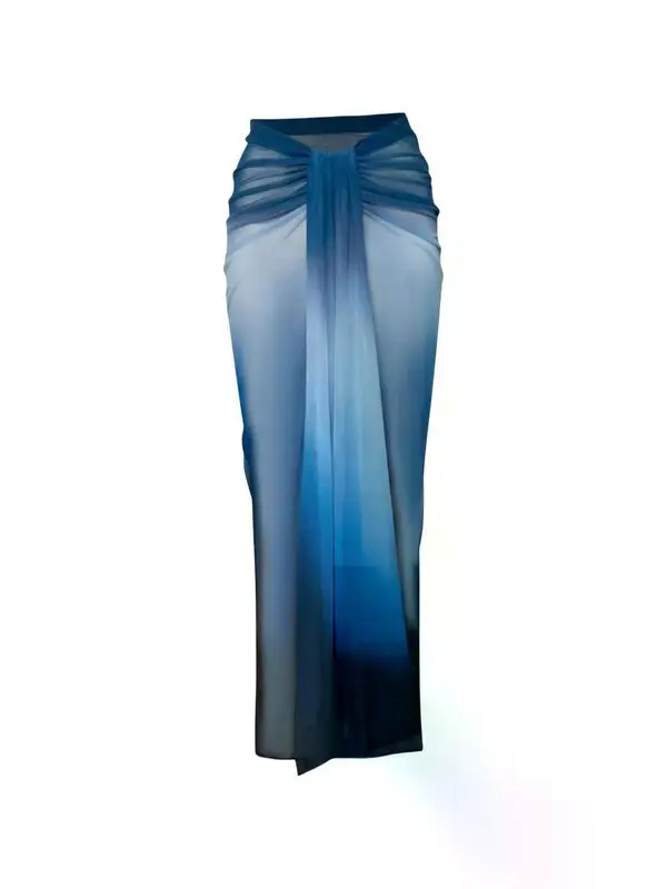 BAOBAB Nia Mesh Draped Maxi Skirt - Blue