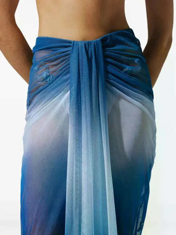 BAOBAB Nia Mesh Draped Maxi Skirt - Blue