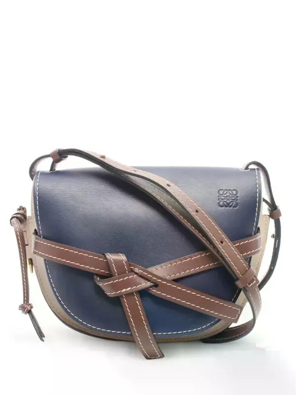 Loewe Gate Leather Shoulder Bag - Blue