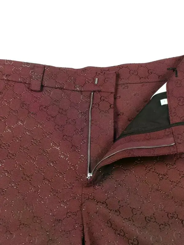 Gucci Crystal Gg Denim Shorts