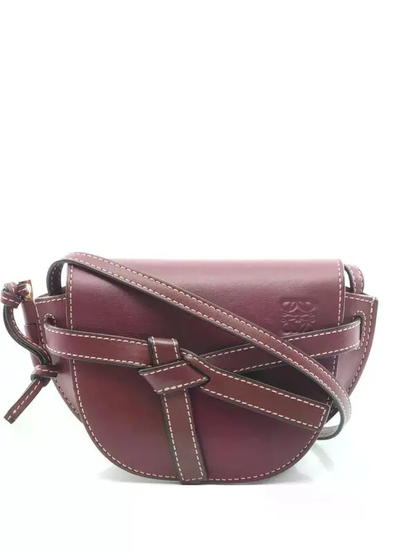 Loewe 2000s Mini Gate Leather Crossbody Bag - Red