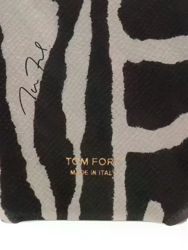 TOM FORD Zebra-print Grained-texture Phone Case