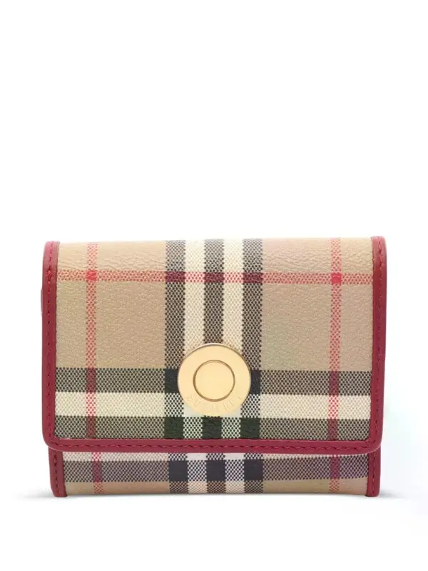 Burberry 2020s Nova Check Trifold Wallet - Neutrals
