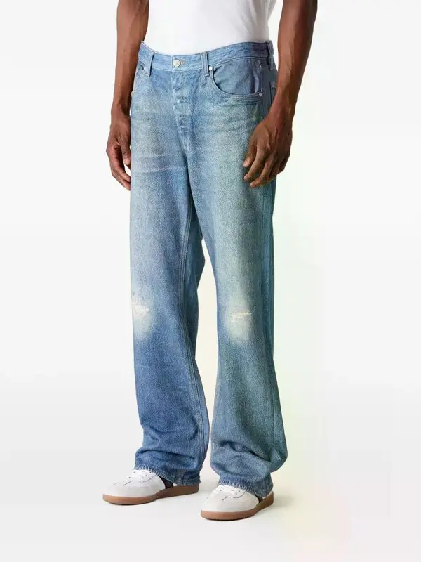 OTHER MATTERS DENIM Distressed Wide-leg Jeans