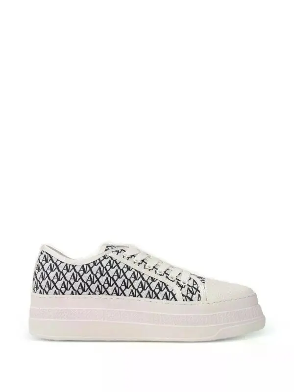 Armani Exchange Ax Monogram Print Flatform Sneakers