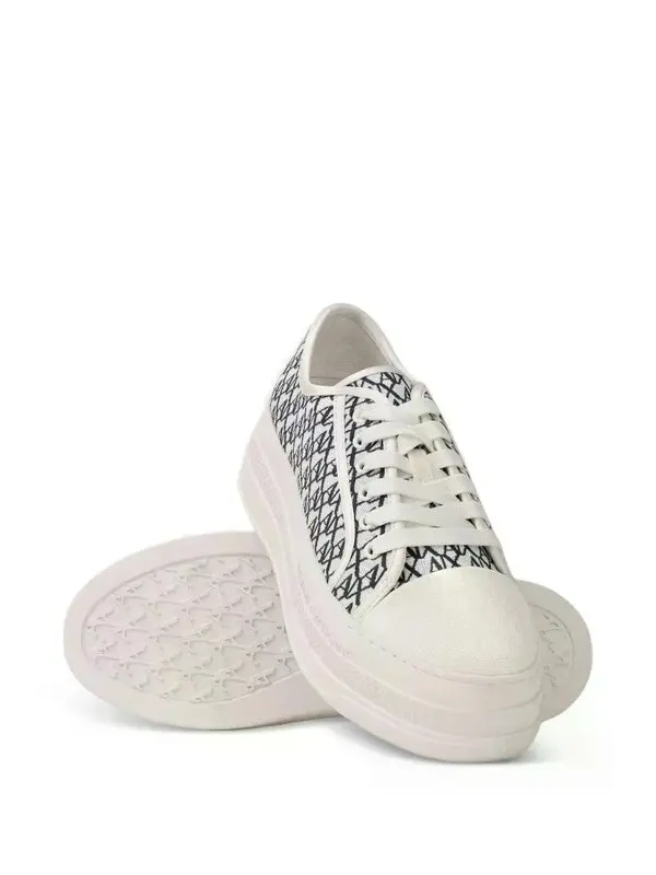 Armani Exchange Ax Monogram Print Flatform Sneakers