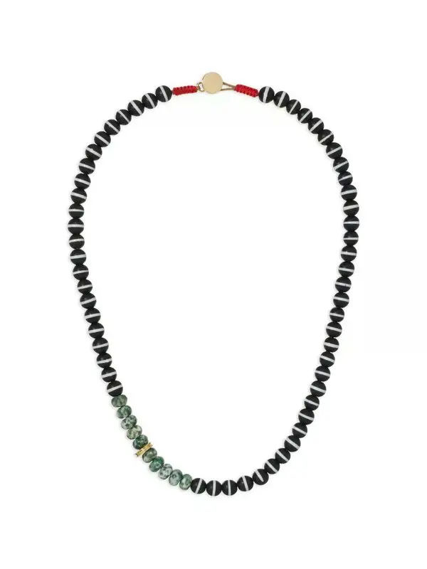 ROXANNE ASSOULIN Striped Agate Necklace - Black