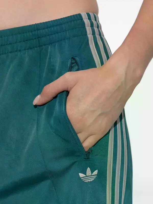 Adidas Side Stripe Wide-leg Track Pants - Green