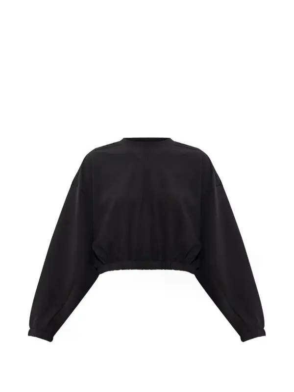 Adidas Cropped Sweatshirt With Embroidered Logo
