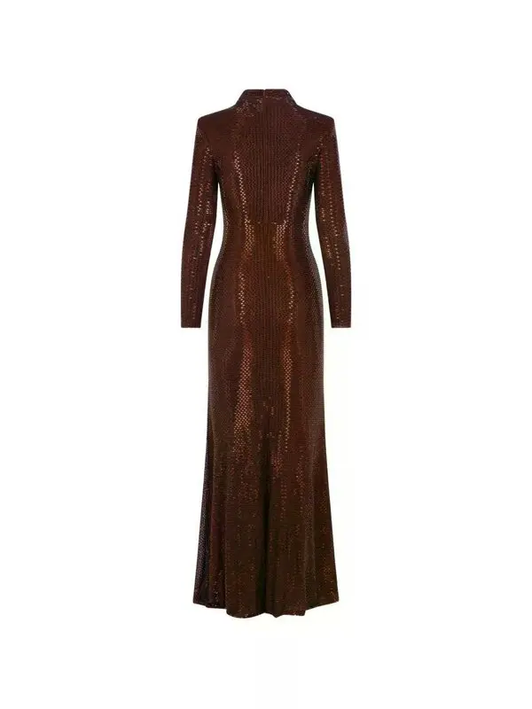 SELF-PORTRAIT Rhinestone-embellished Maxi Dress