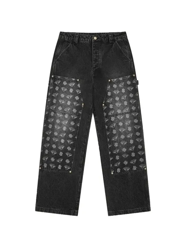 BILLIONAIRE BOYS CLUB Diamonds & Dollars Logo Carpenter Jeans