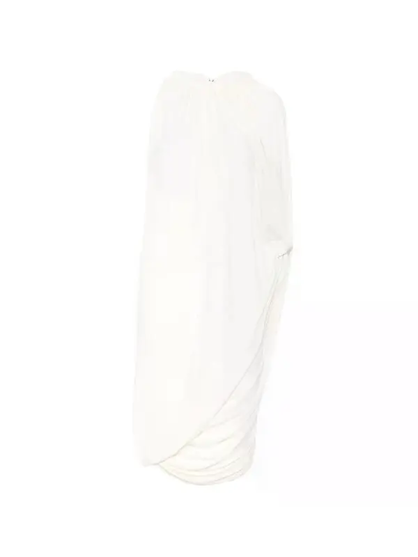 Coperni Draped Smocked Midi Dress