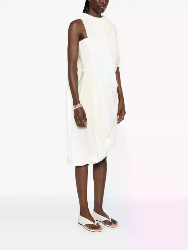 Coperni Draped Smocked Midi Dress