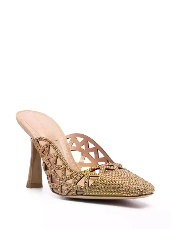 Alberta Ferretti Crystal-embellished Mules