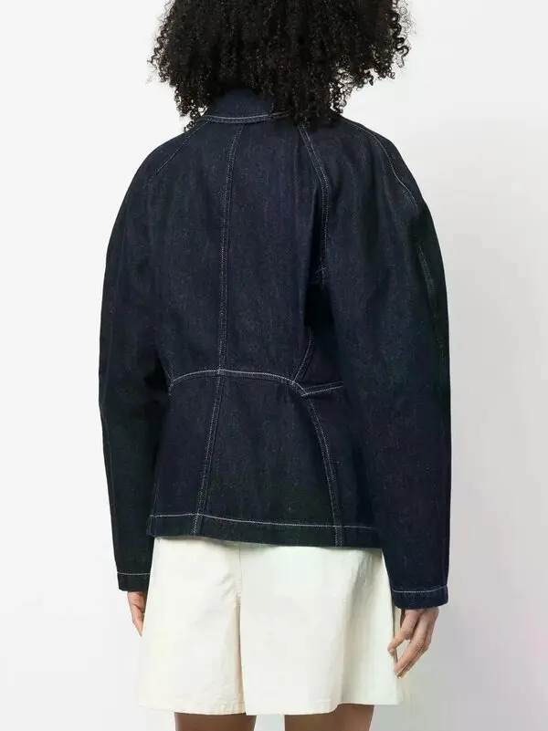 Alberta Ferretti Single-breasted Denim Blazer