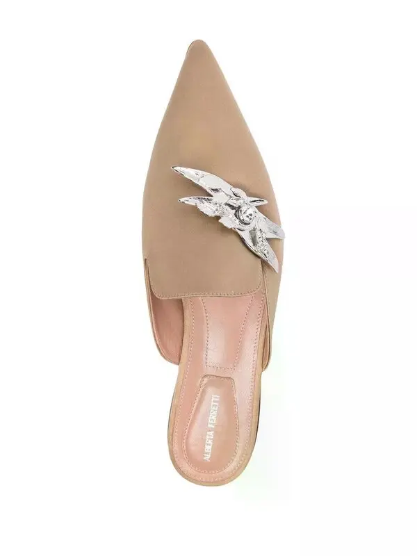 Alberta Ferretti Embellished Pointed-toe Mules