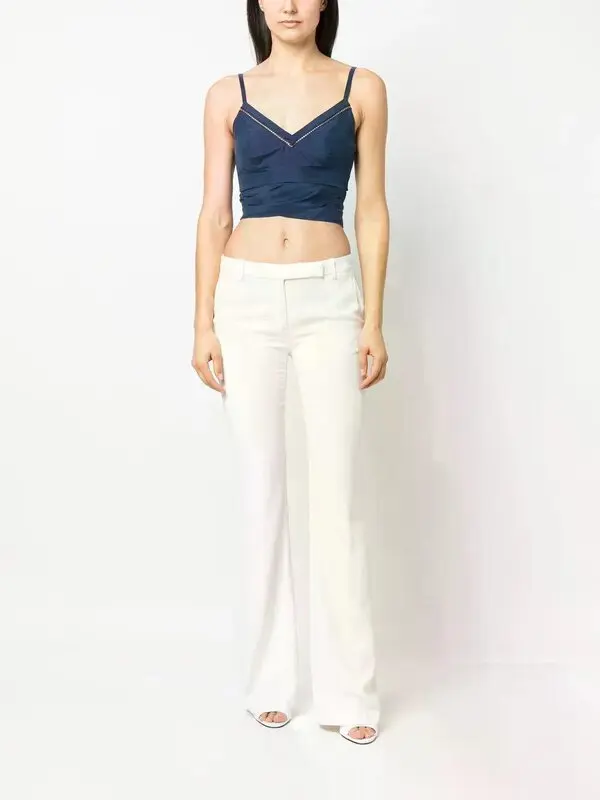 Alberta Ferretti V-neck Cami Top With Rear Tie