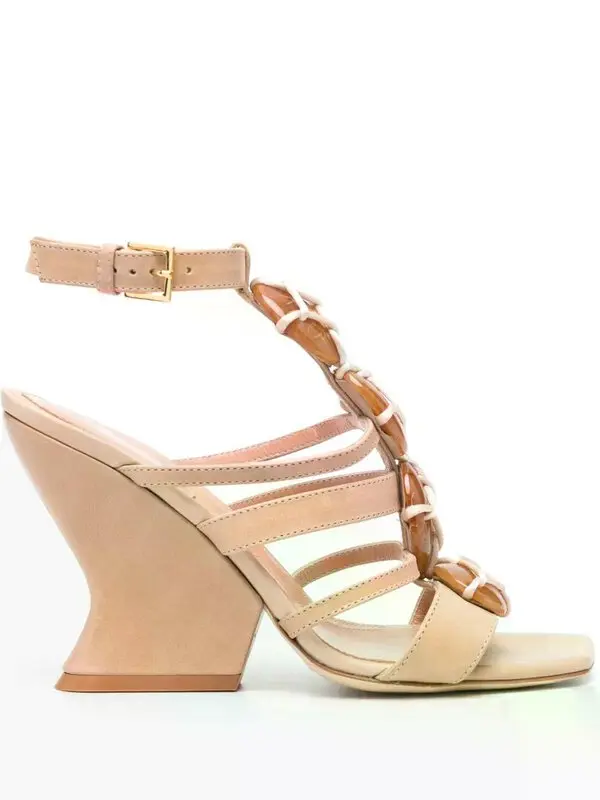 Alberta Ferretti Sculpted-wedge Heel Sandals