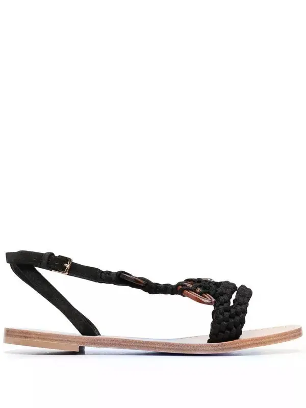 Alberta Ferretti Woven Strap Sandals