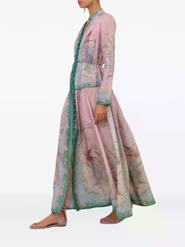 Zimmermann Floral Print Silk Maxi Dress