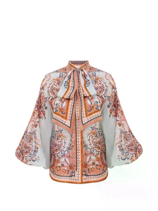 Zimmermann Aster Tie-neck Blouse