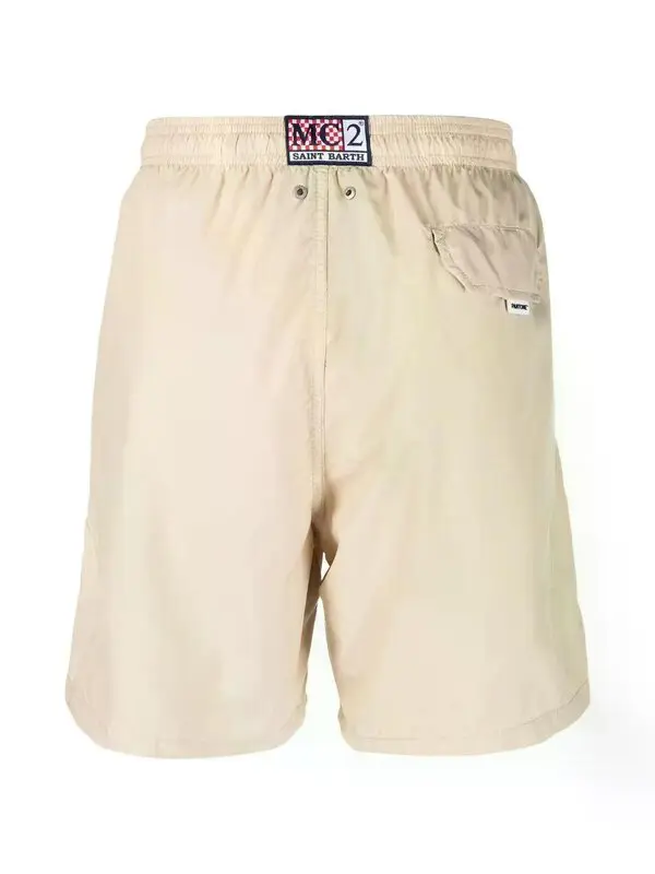 MC2 SAINT BARTH Beige Drawstring Waist Swimming Shorts