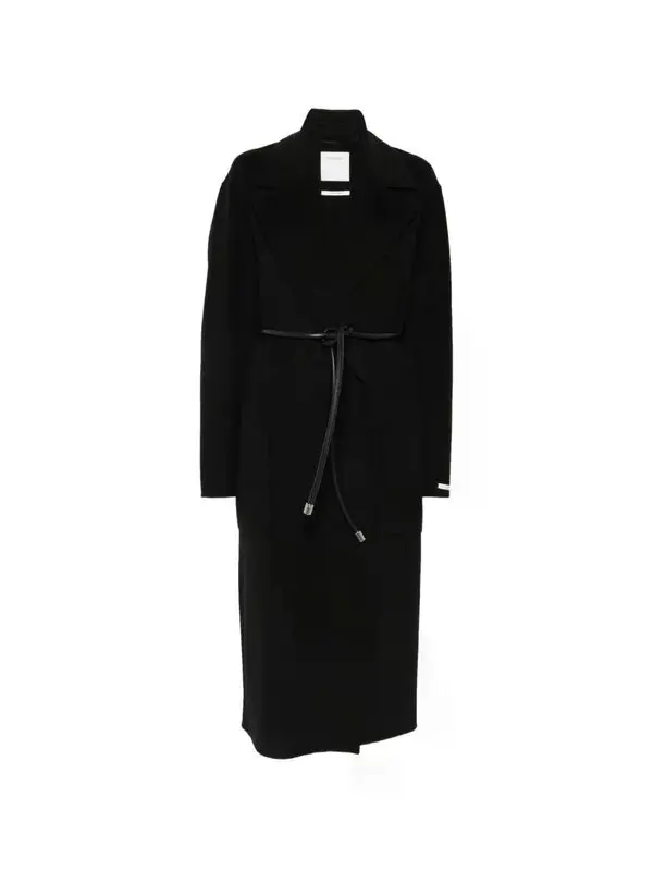 Sportmax Zannata Belted Notch-lapel Coat - Black