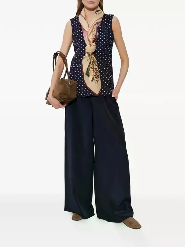 Max Mara Sleeveless Polka Dot Jacket