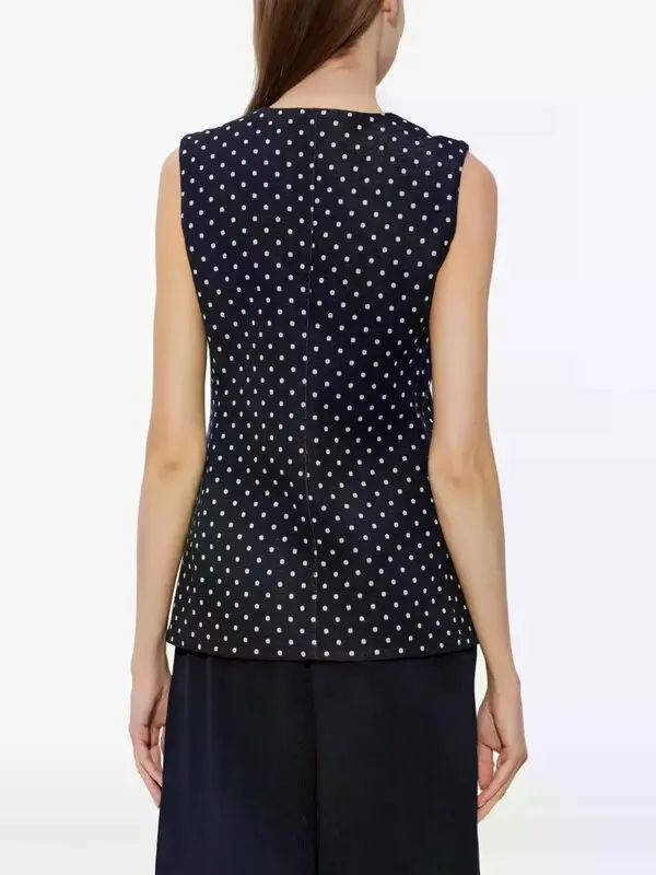 Max Mara Sleeveless Polka Dot Jacket