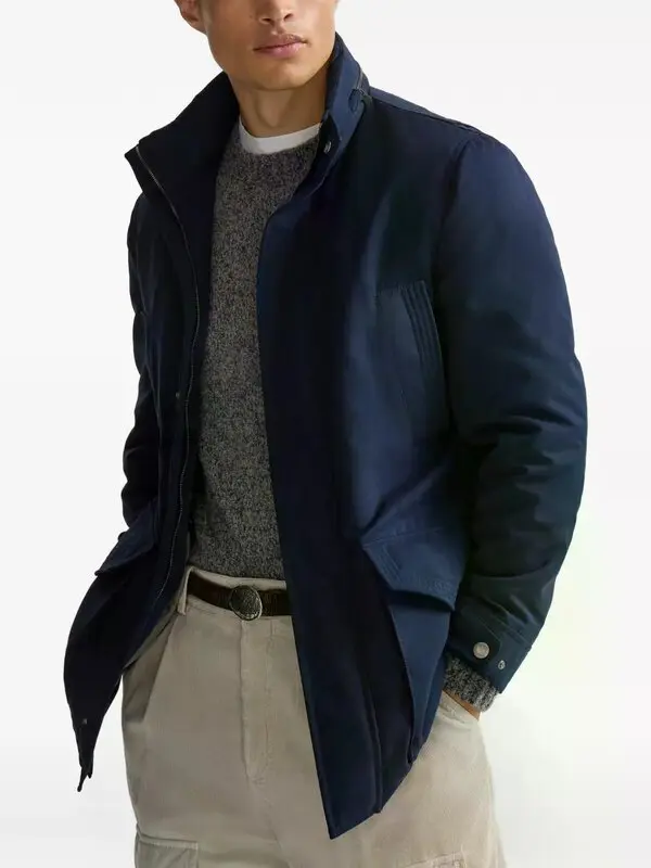 Brunello Cucinelli Water-resistant Microfiber Parka With Thermore® Padding And Packable Hood