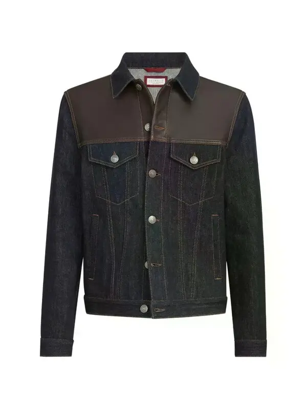 Brunello Cucinelli Paneled Four-pocket Denim Jacket