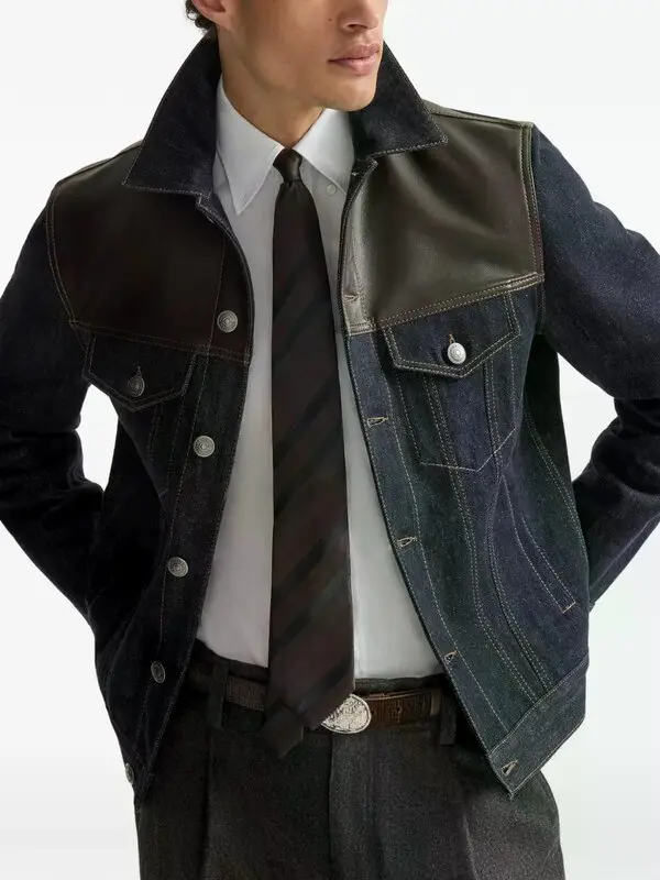 Brunello Cucinelli Paneled Four-pocket Denim Jacket