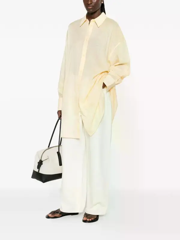 TOTEME Monogram Embroidered Oversized Shirt