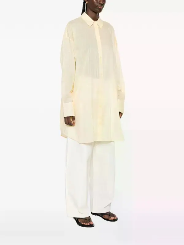 TOTEME Monogram Embroidered Oversized Shirt