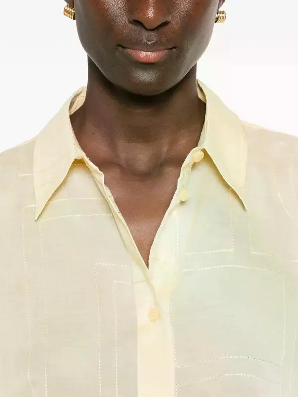TOTEME Monogram Embroidered Oversized Shirt