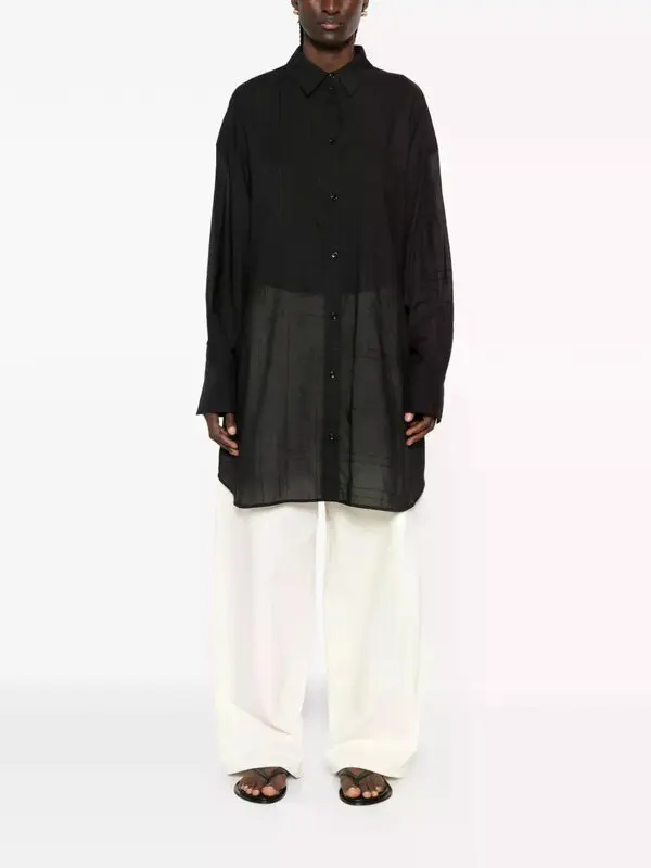 TOTEME Monogram Patterned Oversized Shirt