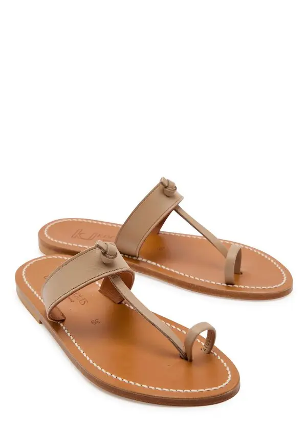 K.JACQUES Ganges Leather Sandals With Knot Detail