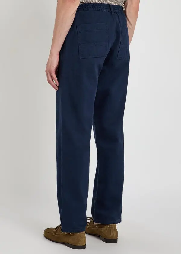 FORET Straight-leg Cotton Twill Trousers