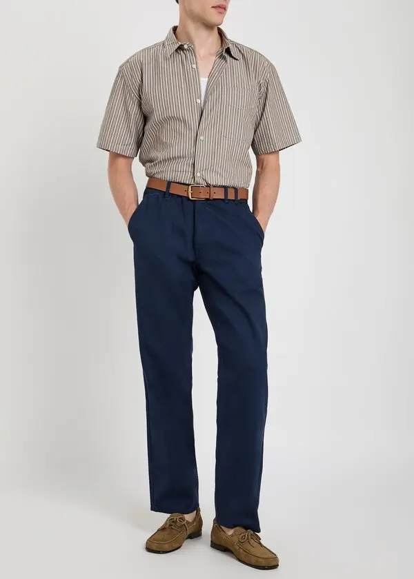 FORET Straight-leg Cotton Twill Trousers