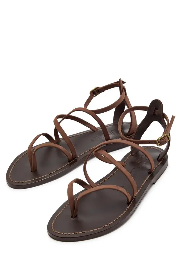 K.JACQUES Epicure Leather Sandals - Brown