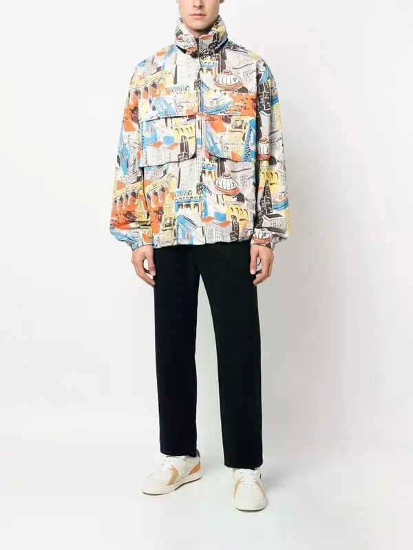 Moschino Graphic Print Hooded Jacket