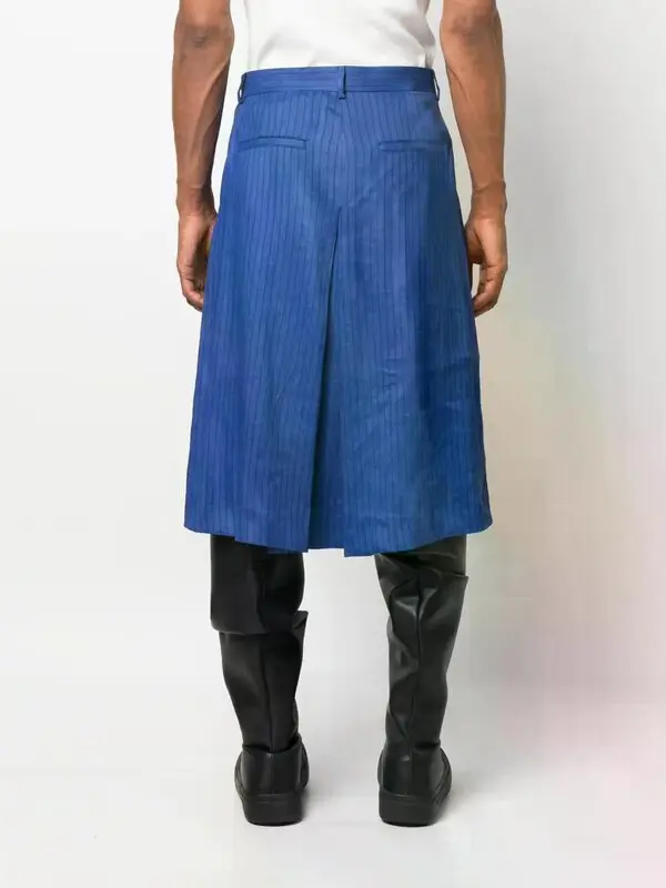 Moschino Striped Linen Blend Shorts