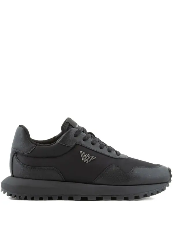 Emporio Armani Logo Plaque Lace-up Sneakers