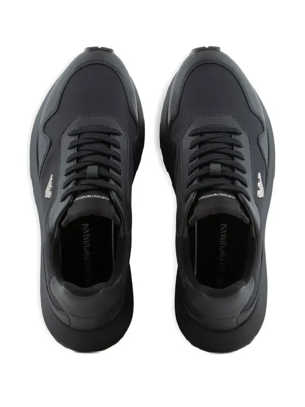 Emporio Armani Logo Plaque Lace-up Sneakers