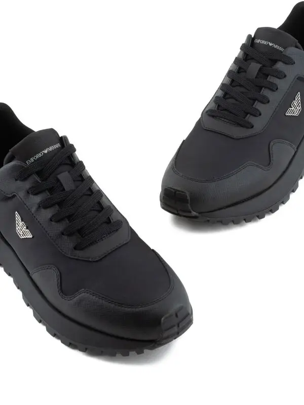 Emporio Armani Logo Plaque Lace-up Sneakers
