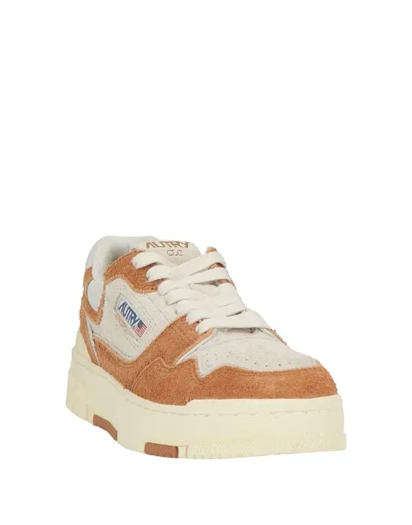 AUTRY Camel Leather Suede Low-top Sneakers