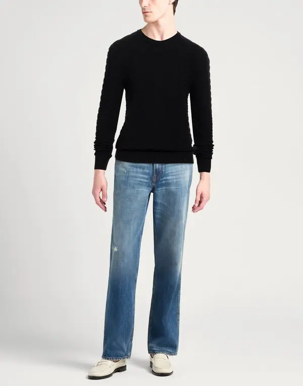 Giorgio Armani Virgin Wool & Polyester Crewneck Sweater - Black