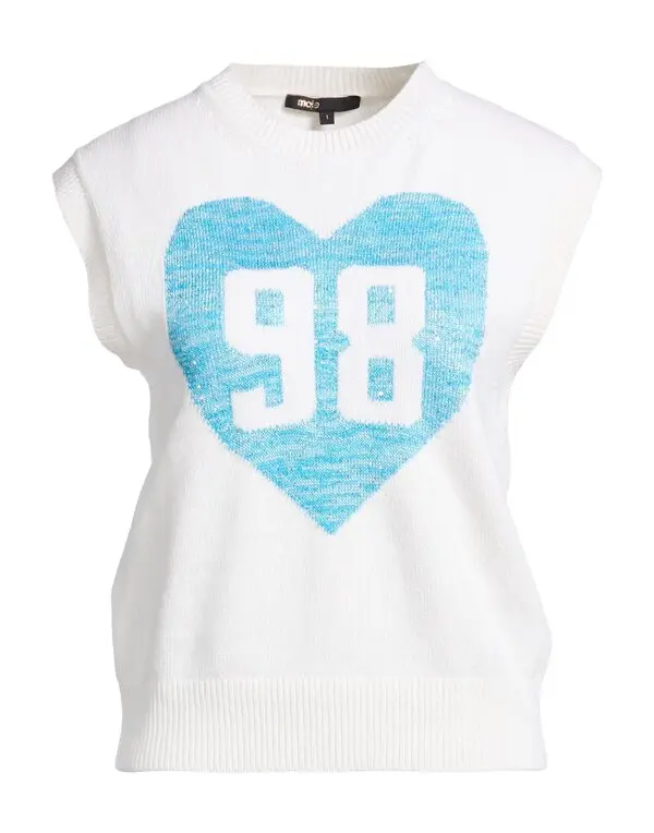 Maje Sleeveless Knit Sweater With Heart Motif