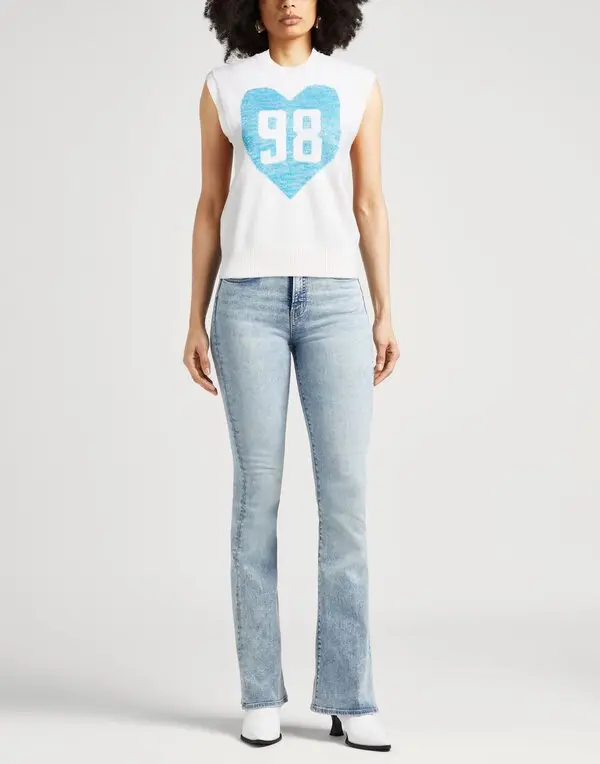 Maje Sleeveless Knit Sweater With Heart Motif